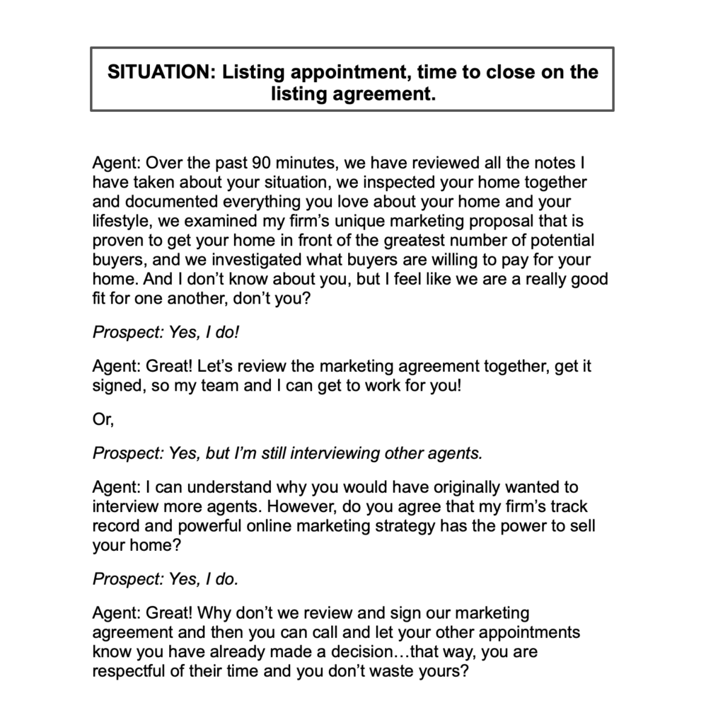 Top 3 Listing Scripts for 2020 - The Paperless Agent